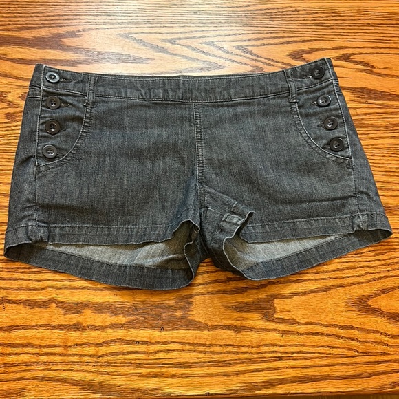 2.1 Denim | Shorts | Retro Denim Sailor Short Shorts With Side Buttons ...